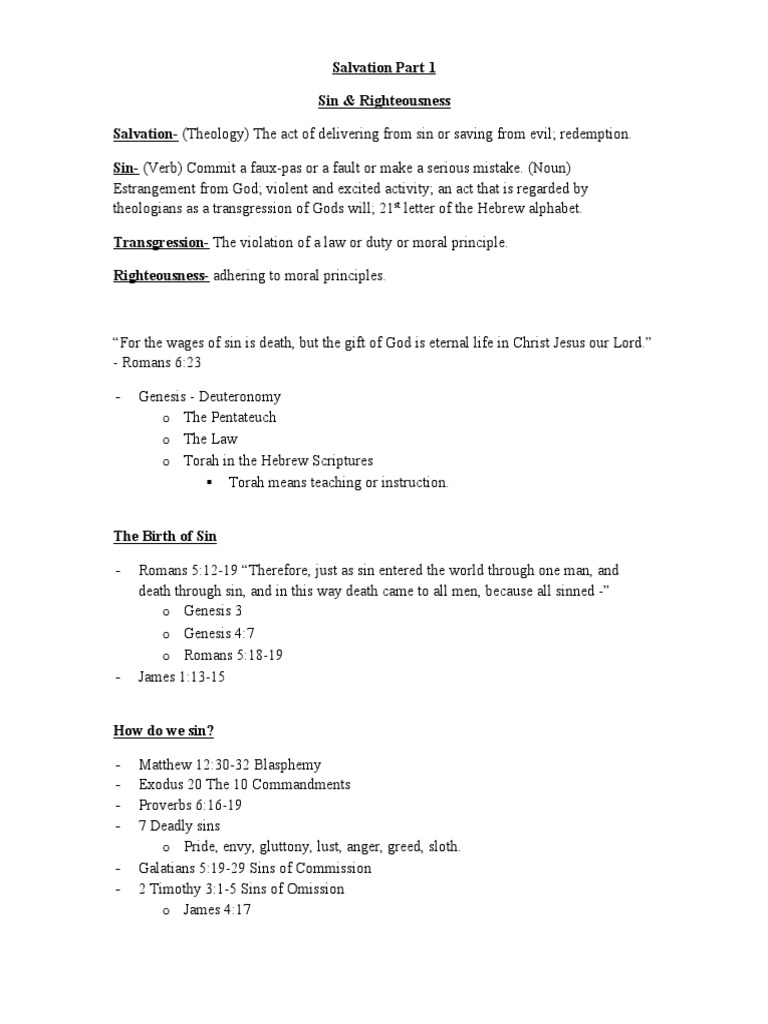 Salvation Part 1 | PDF | Social Science