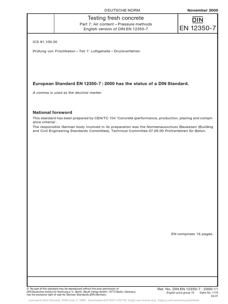 Din en 12350 - 7 | PDF | Europe