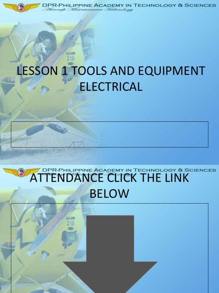 Lesson 1 Tools and Equipment | PDF