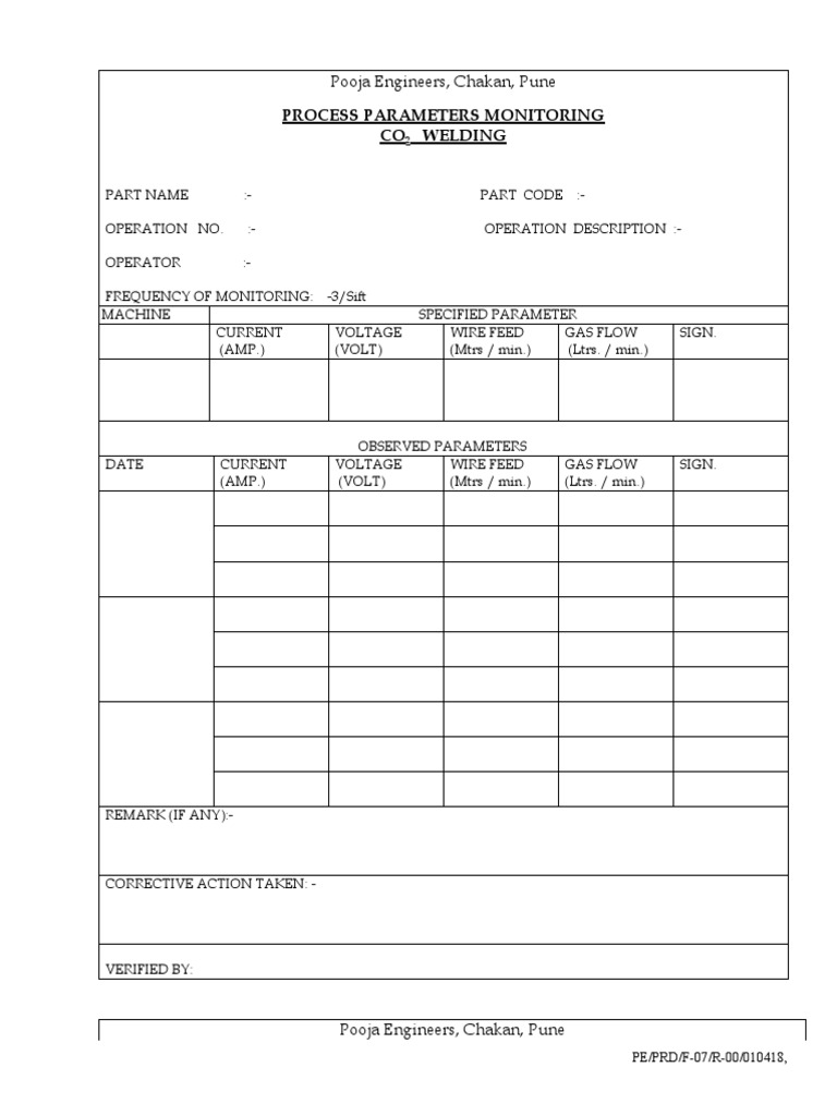 07-Process Parameter Monitoring | PDF | Technology & Engineering