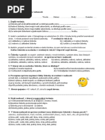 Slovesá - Tematický Test | PDF