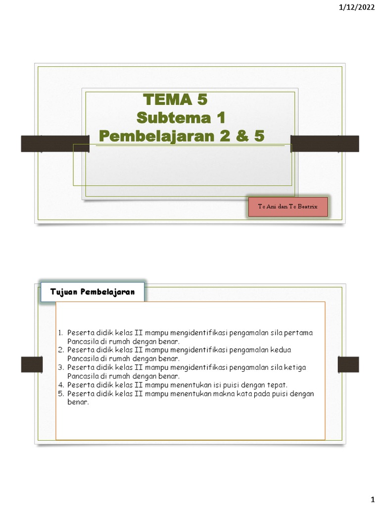 Tema 5 Sub 1 Pem 2 Dan 5 | PDF