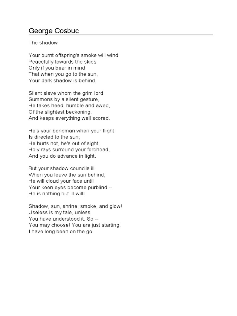 The Shadow | PDF | Poetry