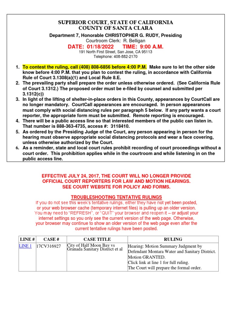 SAM Tentative Ruling | PDF | Summary Judgment | Courtroom