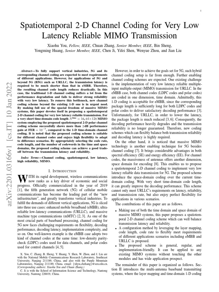 Spatiotemporal 2-D Channel Coding | PDF | Orthogonal Frequency Division ... Spatiotemporal 2-D Channel Coding | PDF | Orthogonal Frequency Division ...