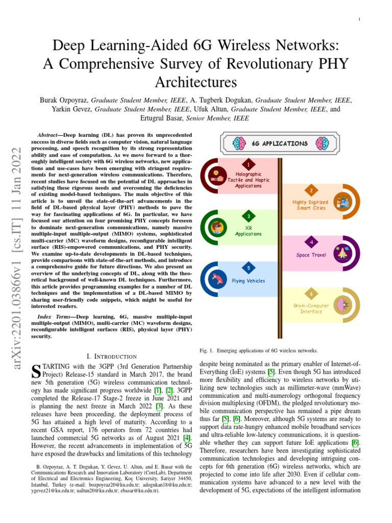 Deep Learning-Aided 6G Wireless Networks | PDF | Deep Learning ...