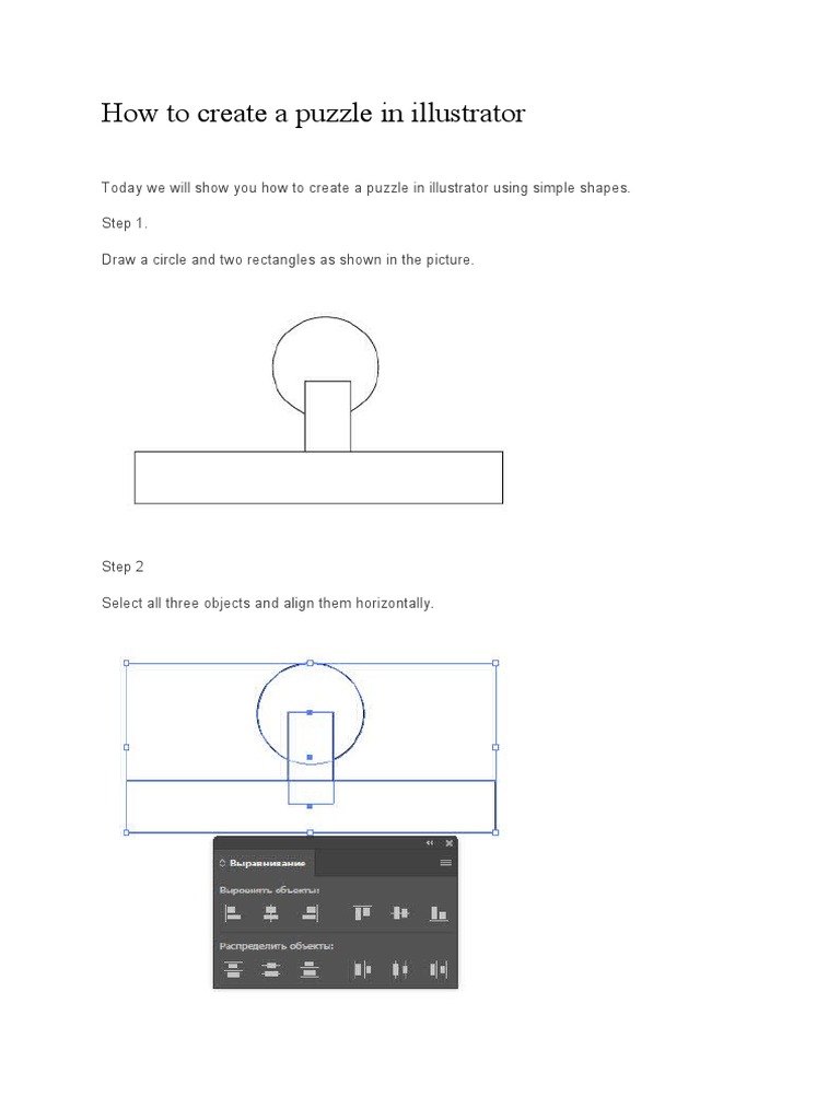 Create a Puzzle in Illustrator | PDF | Teaching Methods & Materials