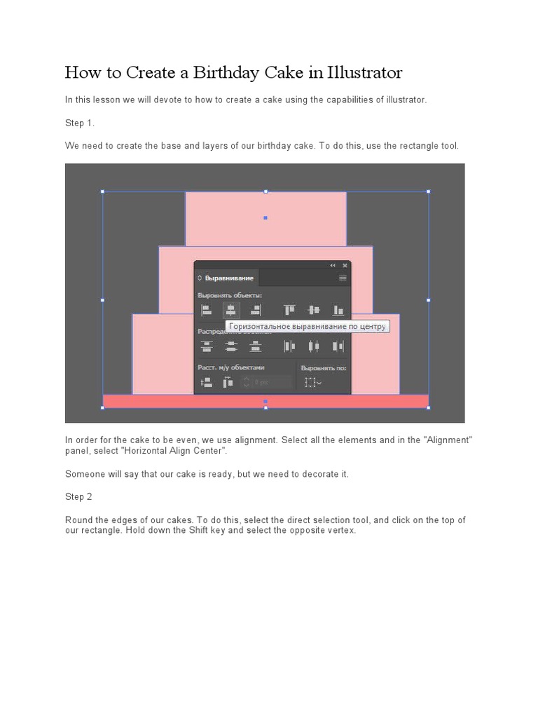 How To Create A Birthday Cake in Illustrator | PDF