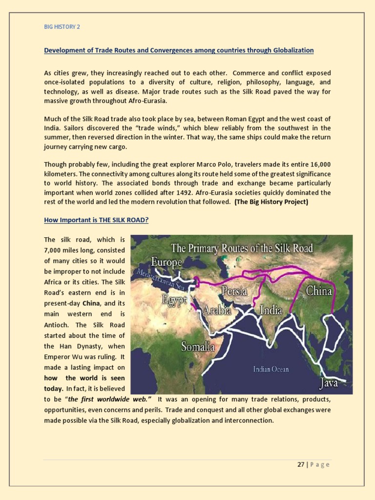 Global Trade Routes & Silk Road Impact | PDF