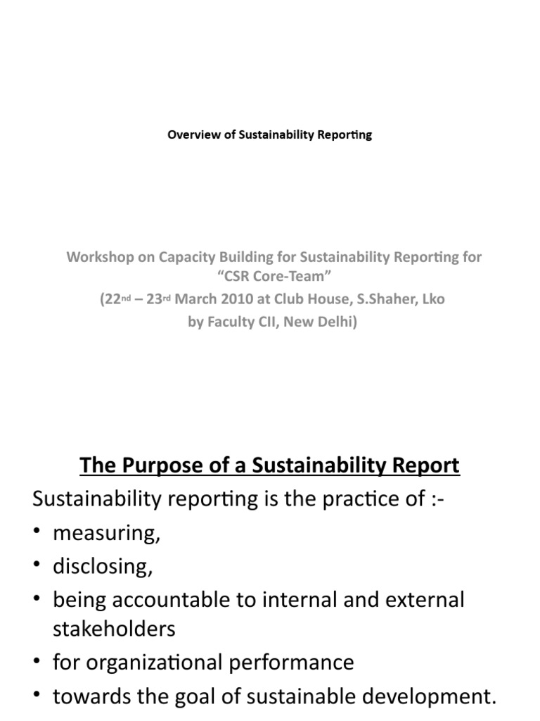 Sustainability Reporting | PDF | Sustainability | Corporate Social ...