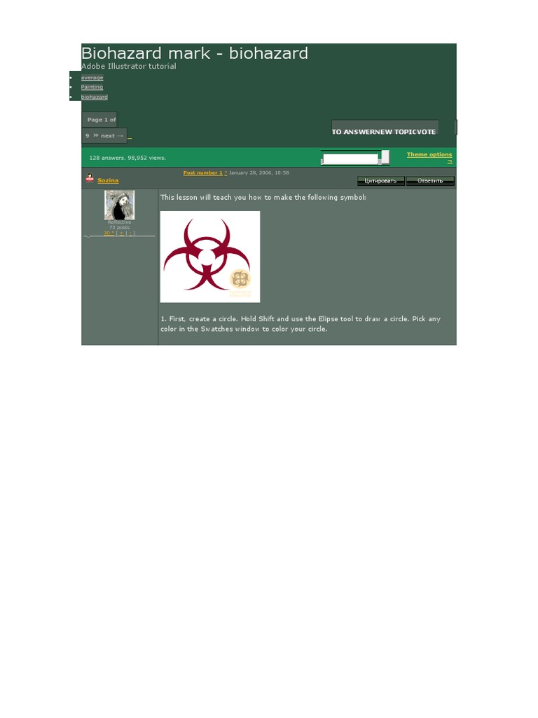 Biohazard Mark - Biohazard: Adobe Illustrator Tutorial | PDF