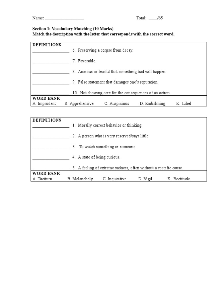 To Kill A Mockingbird - Part 1 Questions | PDF