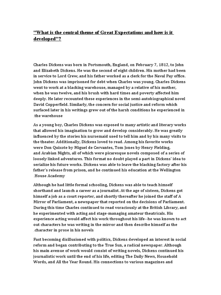 Great Expectation CW | PDF | Great Expectations | Charles Dickens