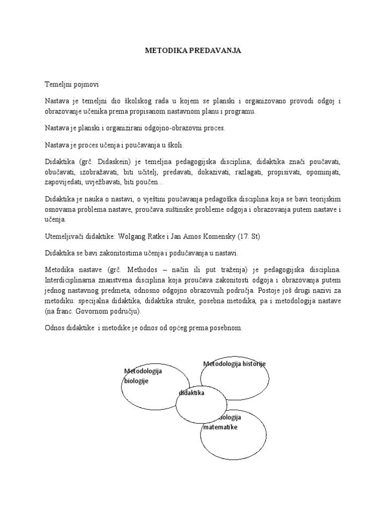 Predavanje Metodika | PDF