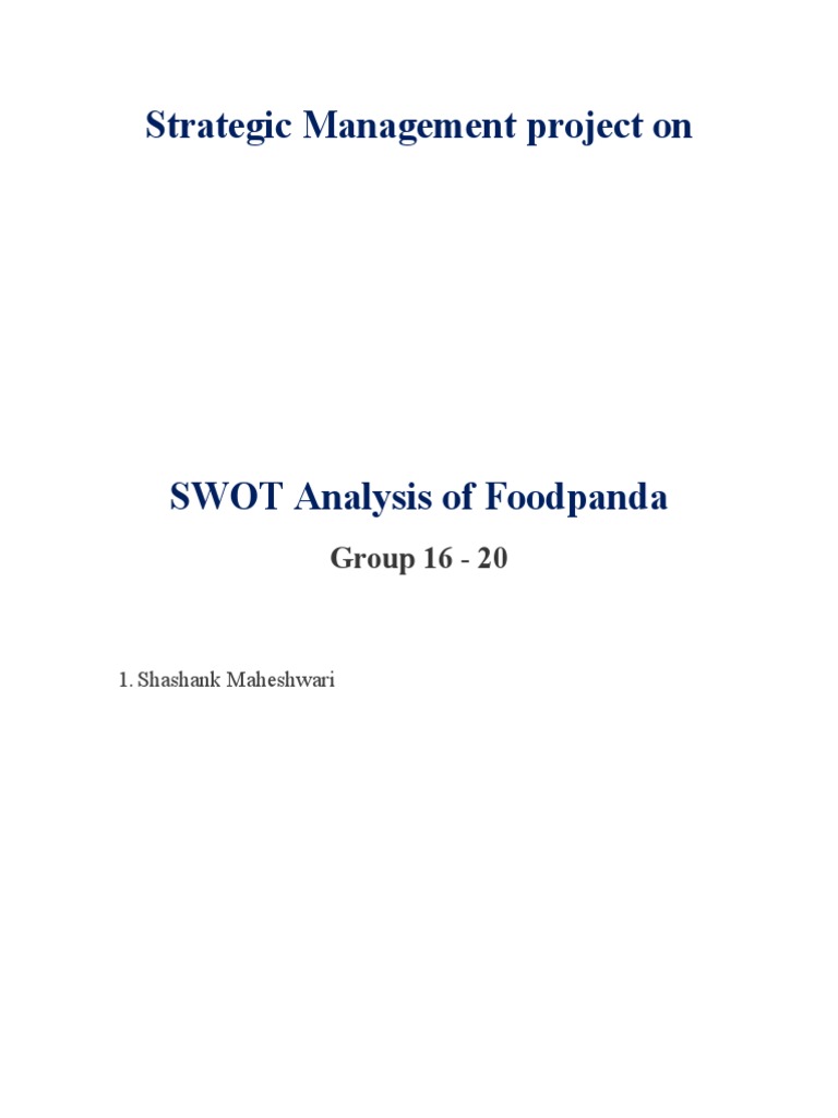 SWOT Analysis of Foodpanda's Challenges | PDF | Swot Analysis | Economies