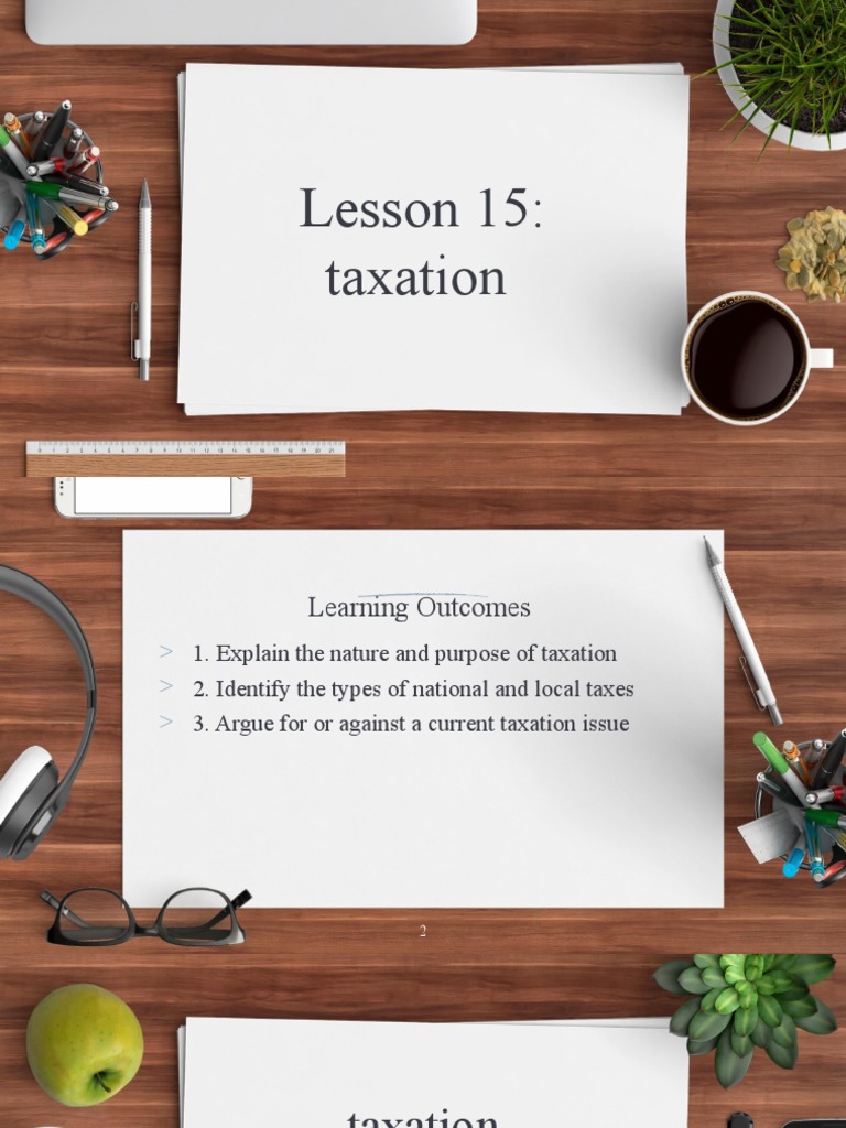 Lesson 15: Taxation | PDF | Taxes | Payments