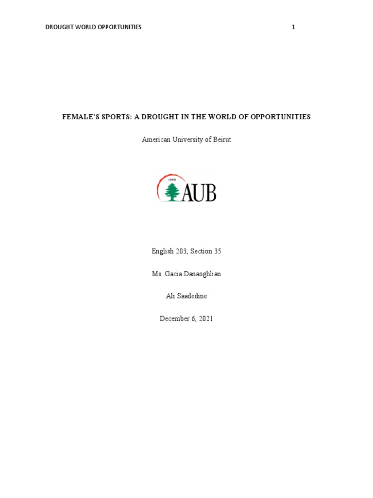 Exploratory Essay - Final Draft | PDF | Sexism | Gender