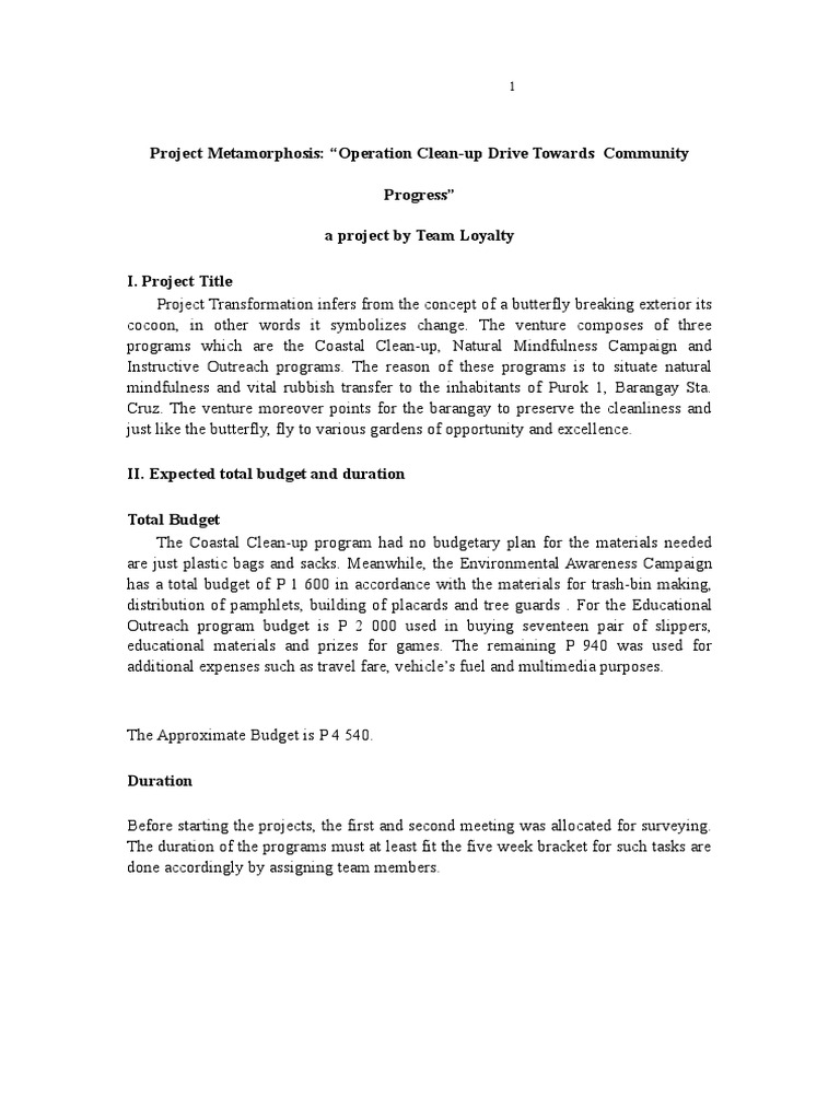 Project Metamorphosis: "Operation Clean-Up Drive Towards Community ...