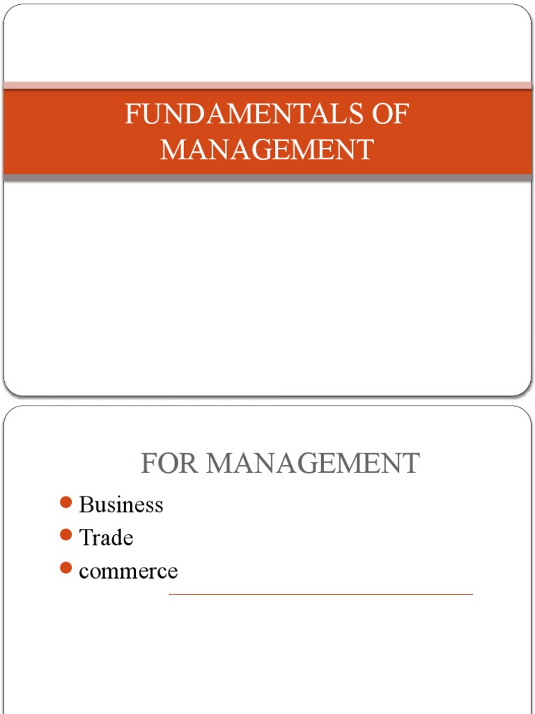 Fundamentals of Management-Unit 1 | PDF | Bureaucracy | Max Weber