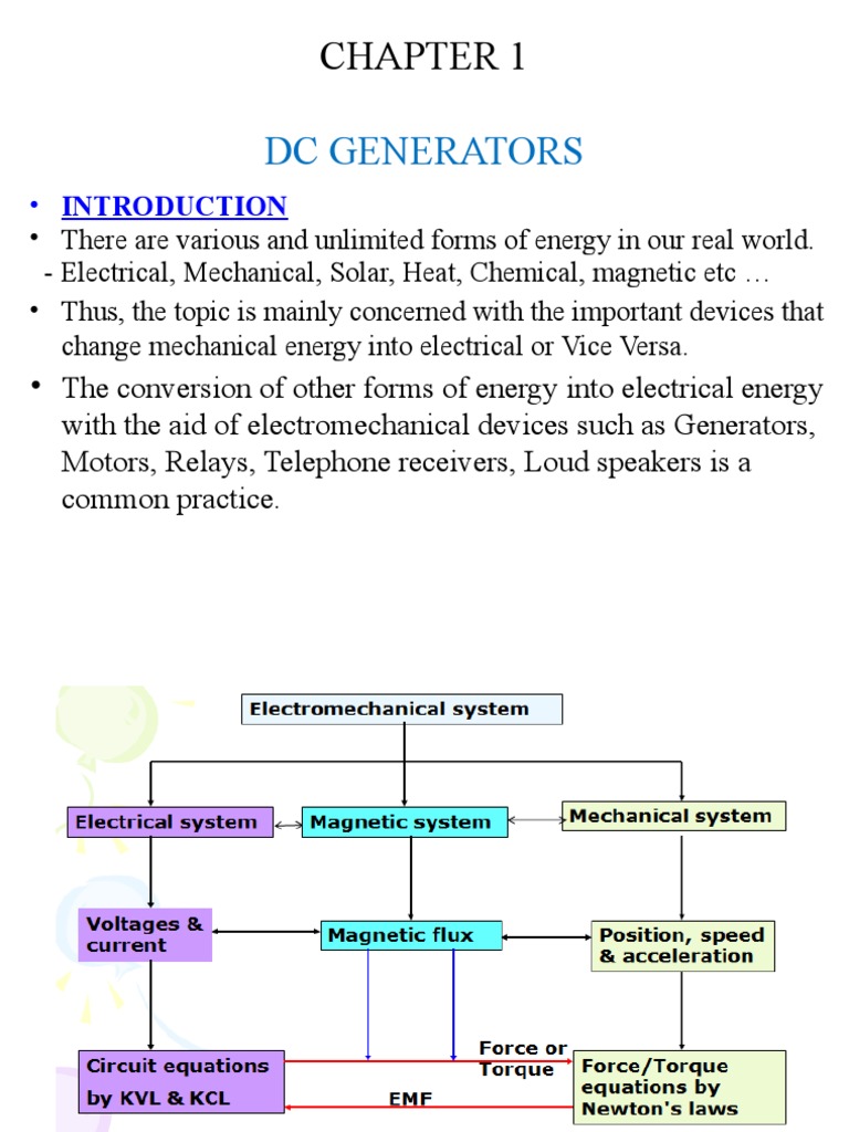 DC Generators: - Introduction | Download Free PDF | Electromagnetic Induction | Electric Generator