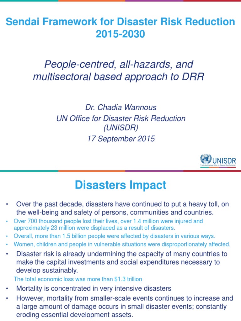 Sendai Framework Pres | PDF | Disaster Risk Reduction | Emergency ...