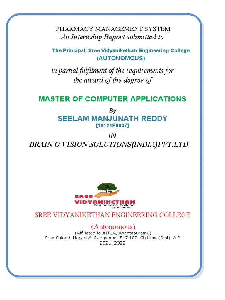 Pharmacy Management System | PDF | Software Testing | Unified Modeling ...