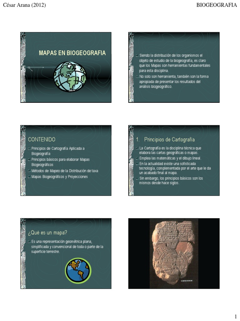 Mapas en Biogeografia | PDF | Mapa | Cartografía
