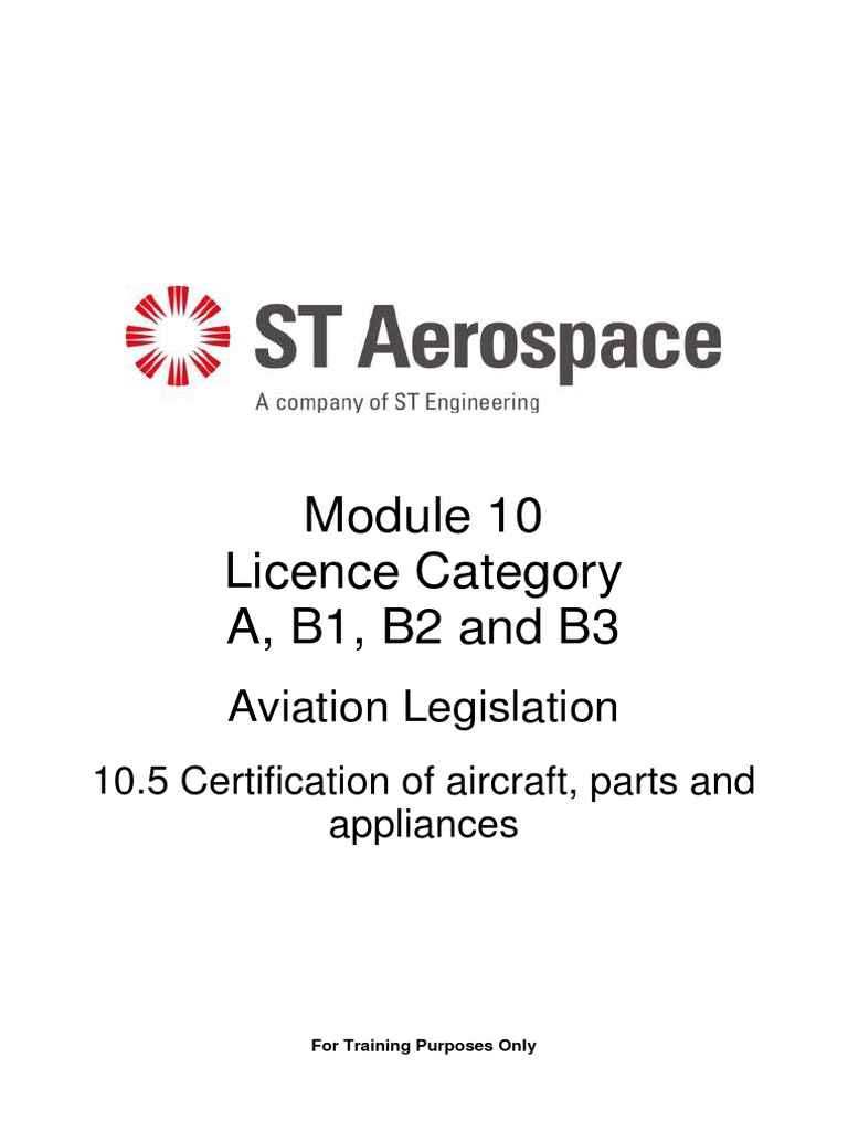 10.5 Certification of Aircraft, Parts and Appliances | PDF | Aviation ...