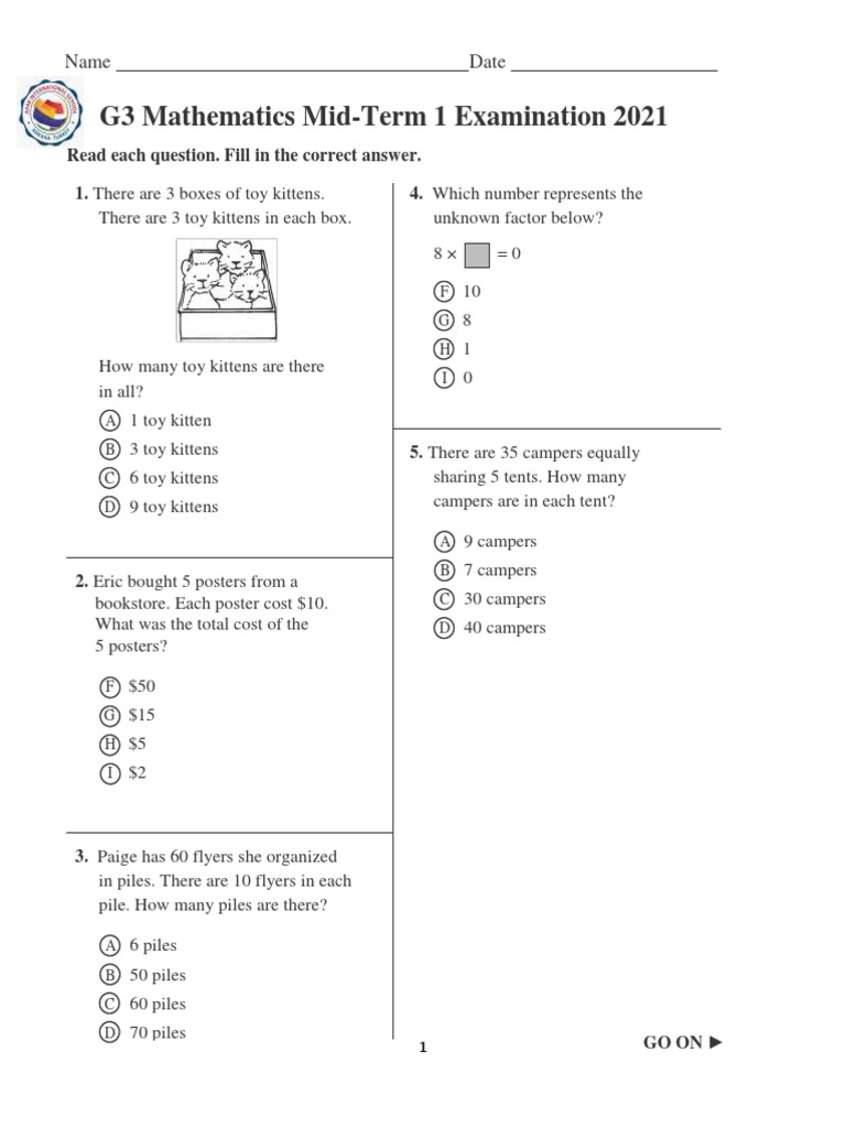 G3 Mathematics Midterm 2021 | PDF
