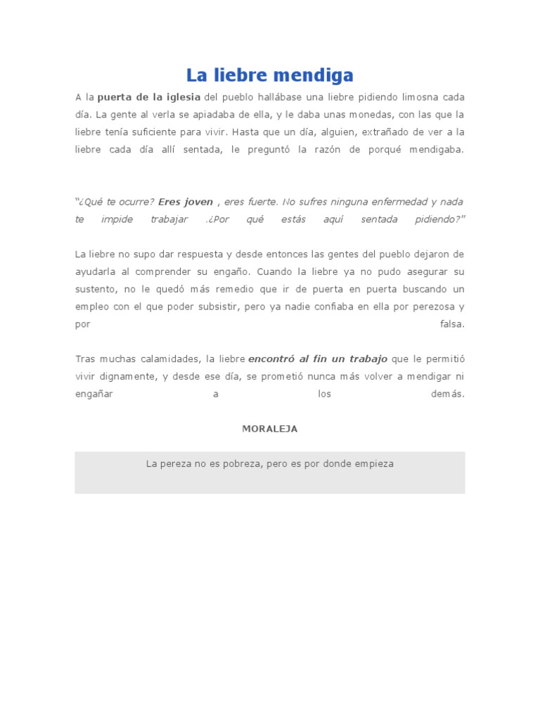 La Liebre Mendiga | PDF