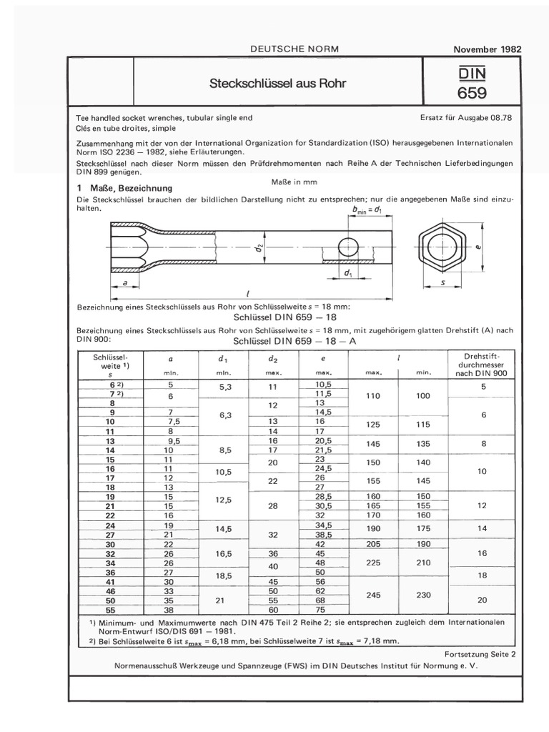 Din 659 1982-11 | PDF