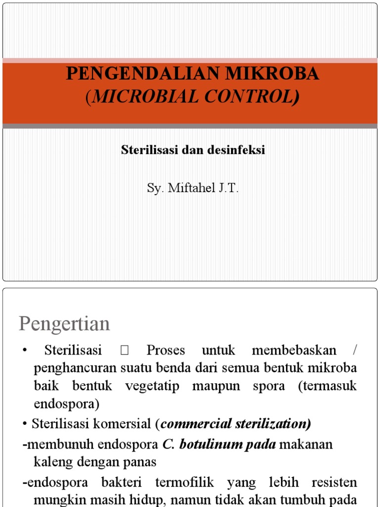 Panduan Sterilisasi dan Desinfeksi Mikroba | PDF