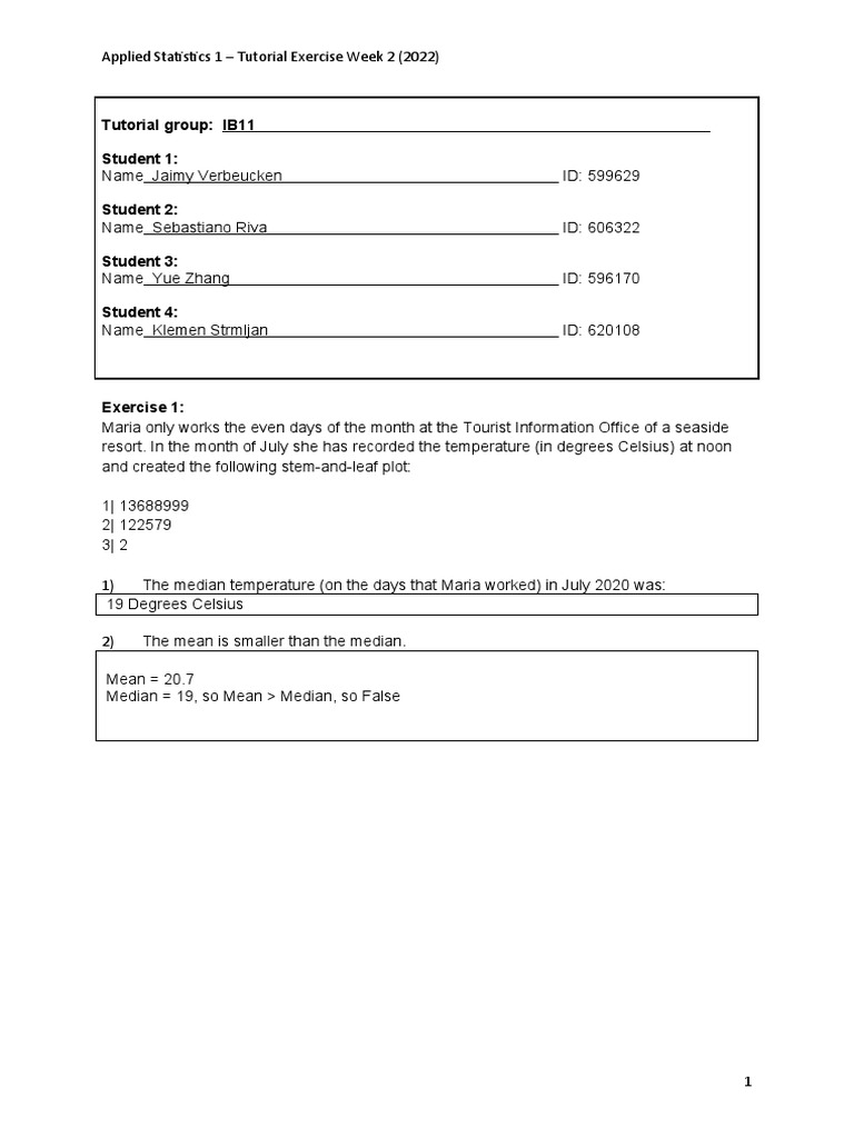 Tutorial Group: IB11 Student 1: Student 2: Student 3: Student 4 | PDF ...