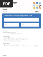 Cambridge School Grade 3 Science Paper 3RD Worksheet | PDF | Metrology ...