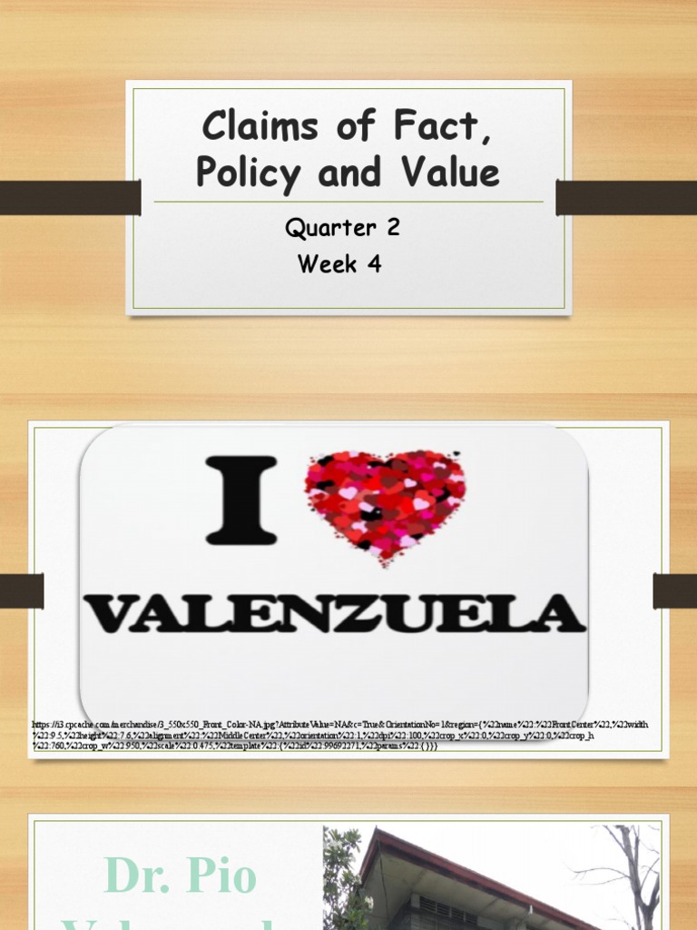 Claims of Fact Value and Policy | PDF | Evidence