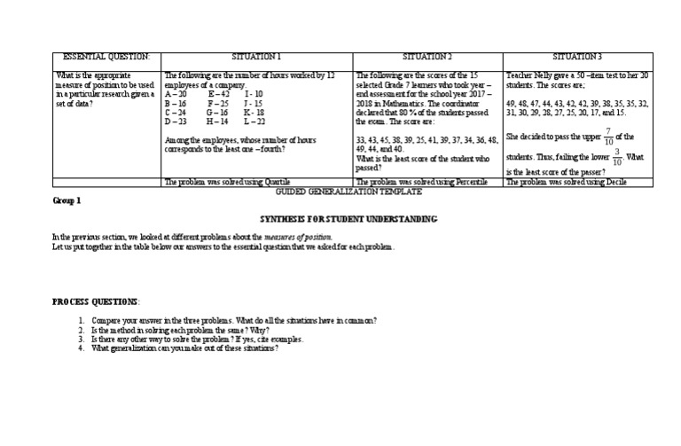 Guided Generalization Template18 | Download Free PDF | Educational ...
