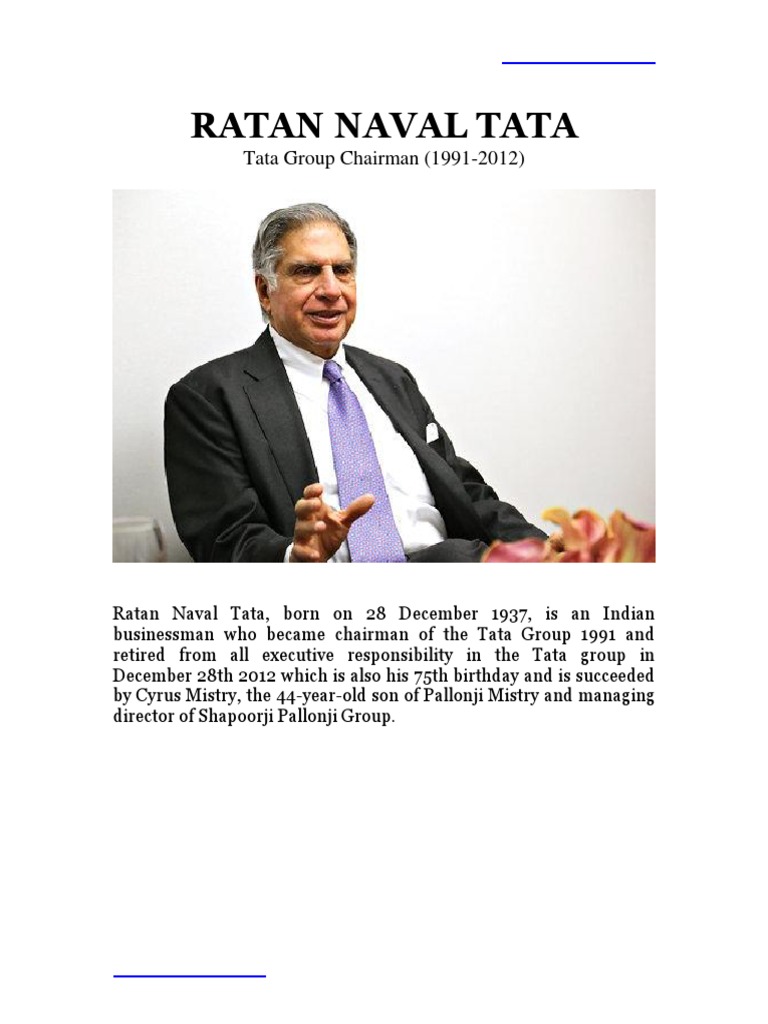 Ratan Tata Biography PDF | PDF