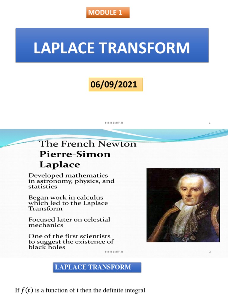 Laplace PPT | PDF | Laplace Transform | Mathematical Objects