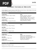 TMC Student Term Dates 2024 25 | PDF