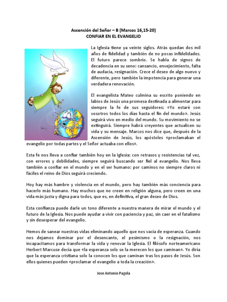 Ascensión Del Señor | PDF | Evangelios | Jesús