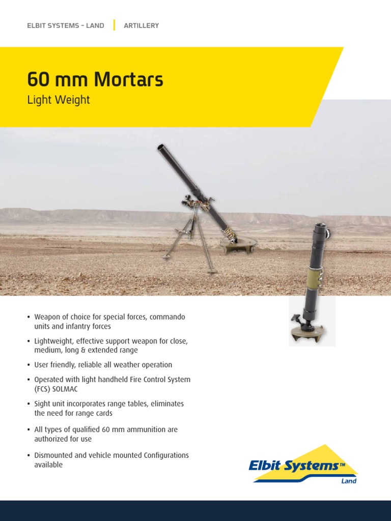 60 MM Mortars: Light Weight | PDF | Mortar (Weapon) | Warfare