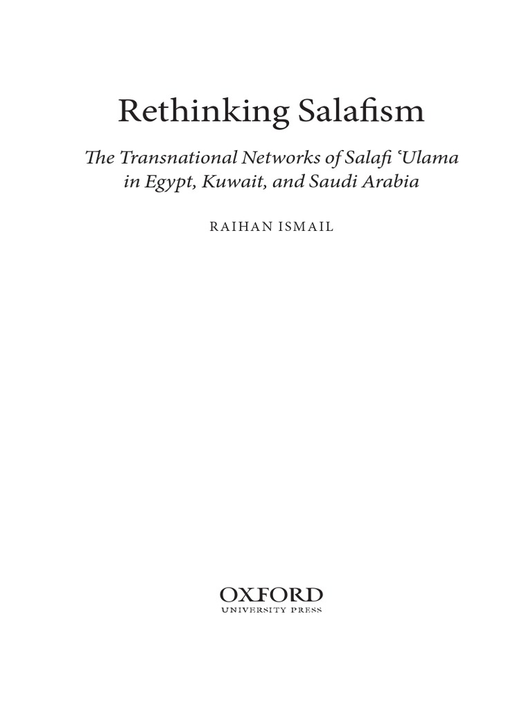 Rethinking Salafism | PDF | Salafi Movement | Wahhabism