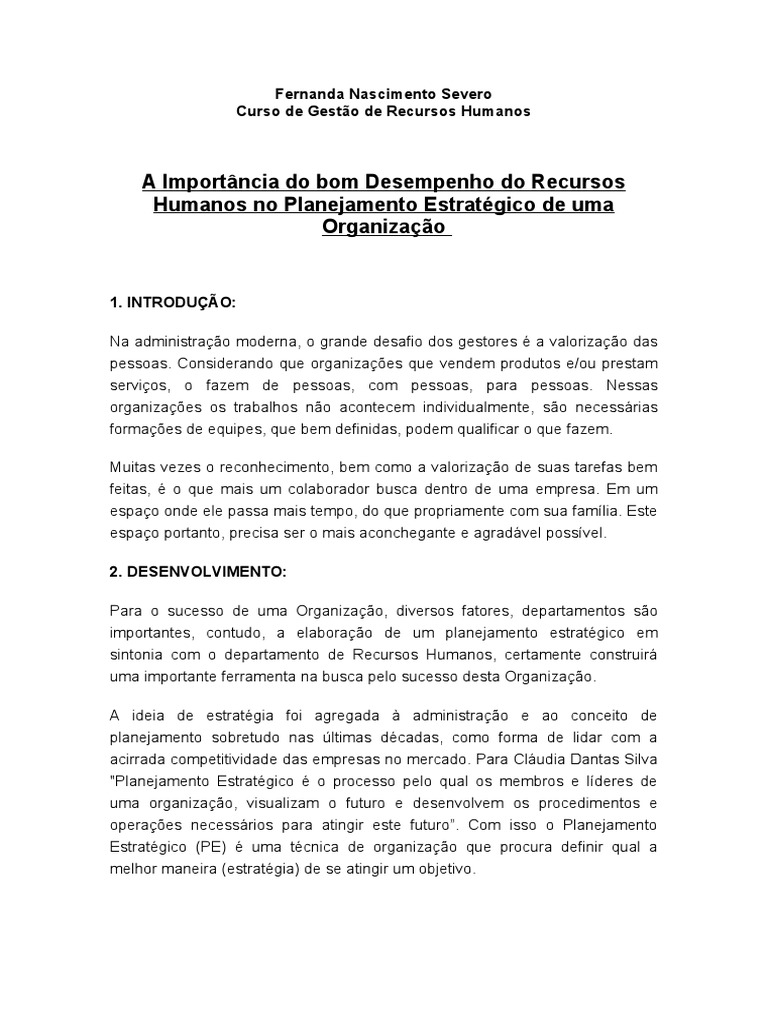 Redacao Gestao RH | PDF | Gestão de recursos humanos | Economias