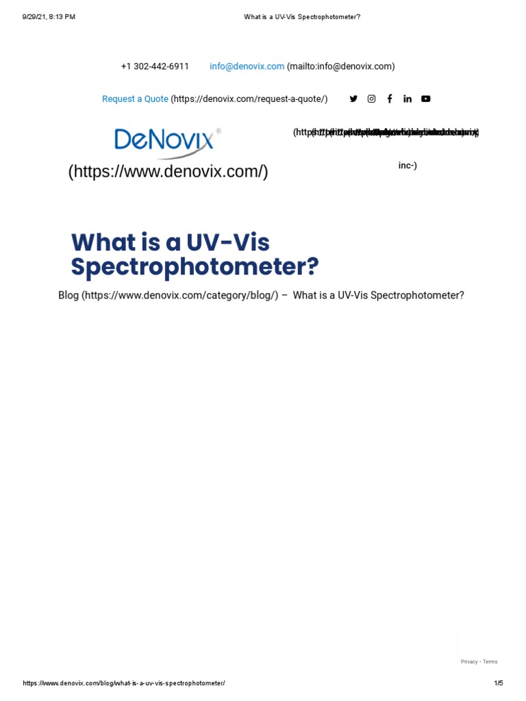 What Is A UV-Vis Spectrophotometer | PDF | Spectrophotometry ...