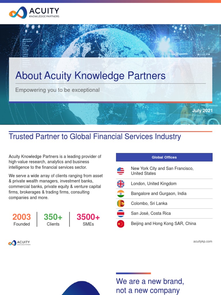 Acuity Knowledge Partners - Company Overview | PDF | Investment Banking ...
