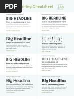 Fonts Cheat Sheet | PDF | Typefaces | Typography