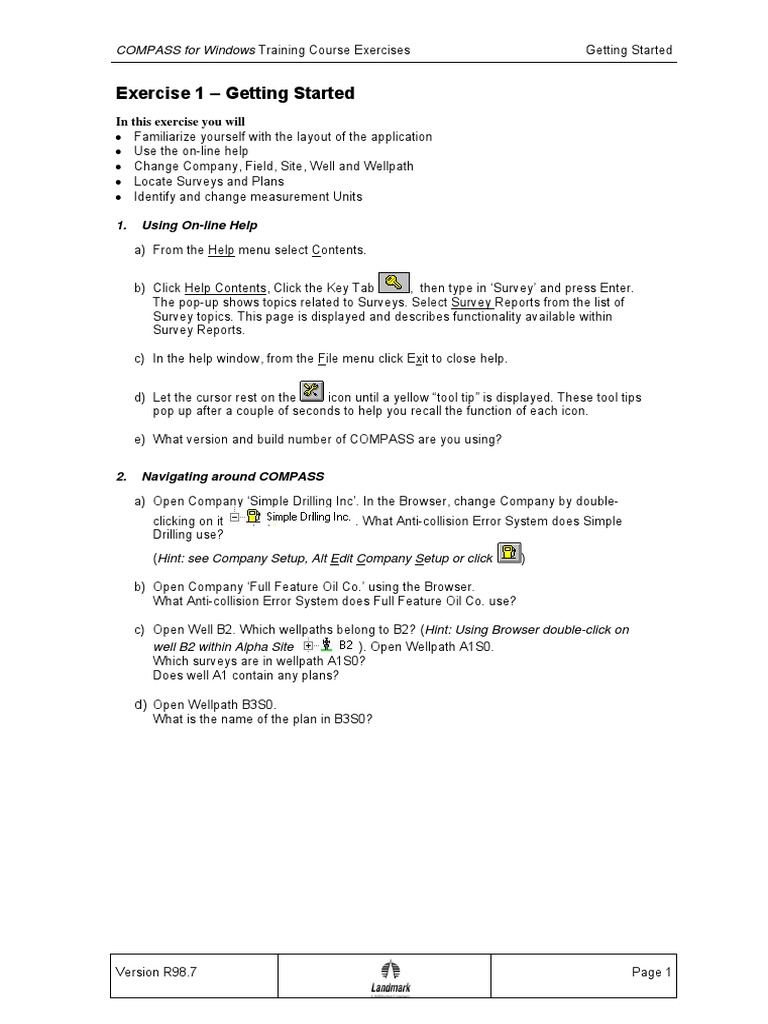 COMPASS Training Course | PDF
