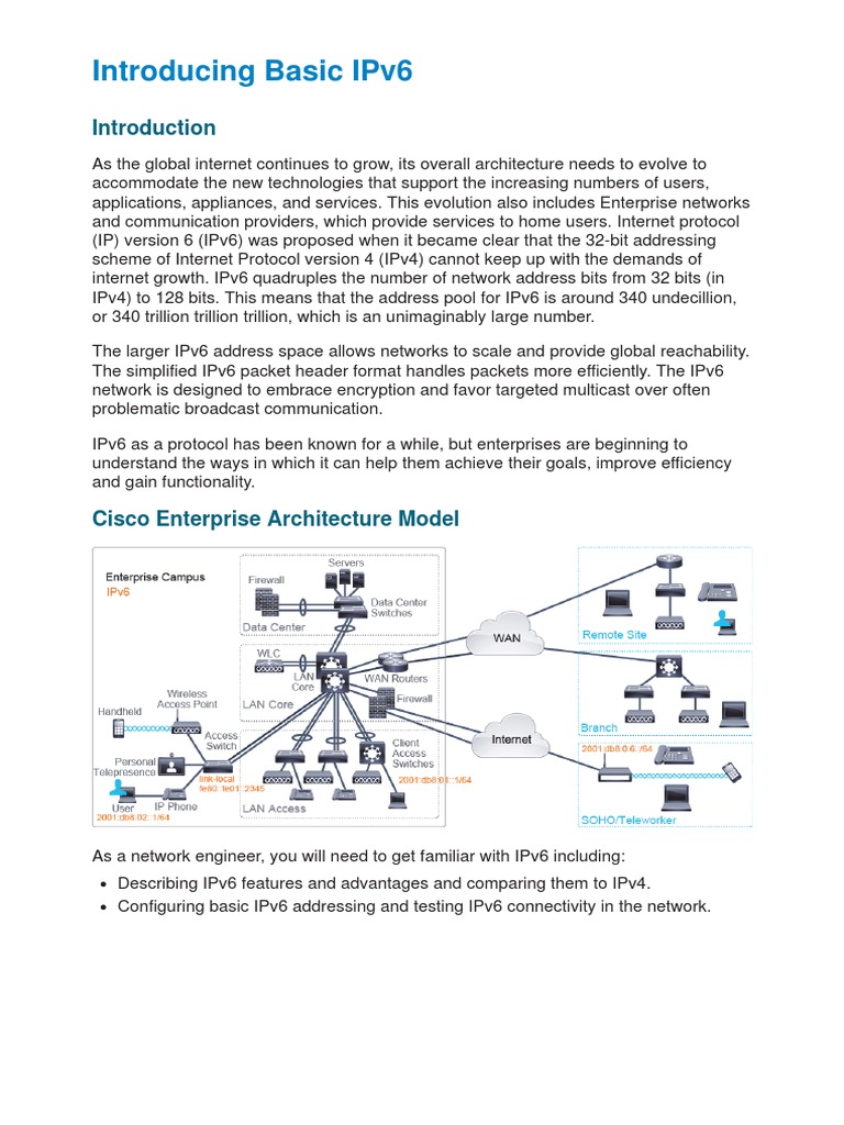 Understanding Basic IPv6 Concepts | PDF | I Pv6 | Ip Address