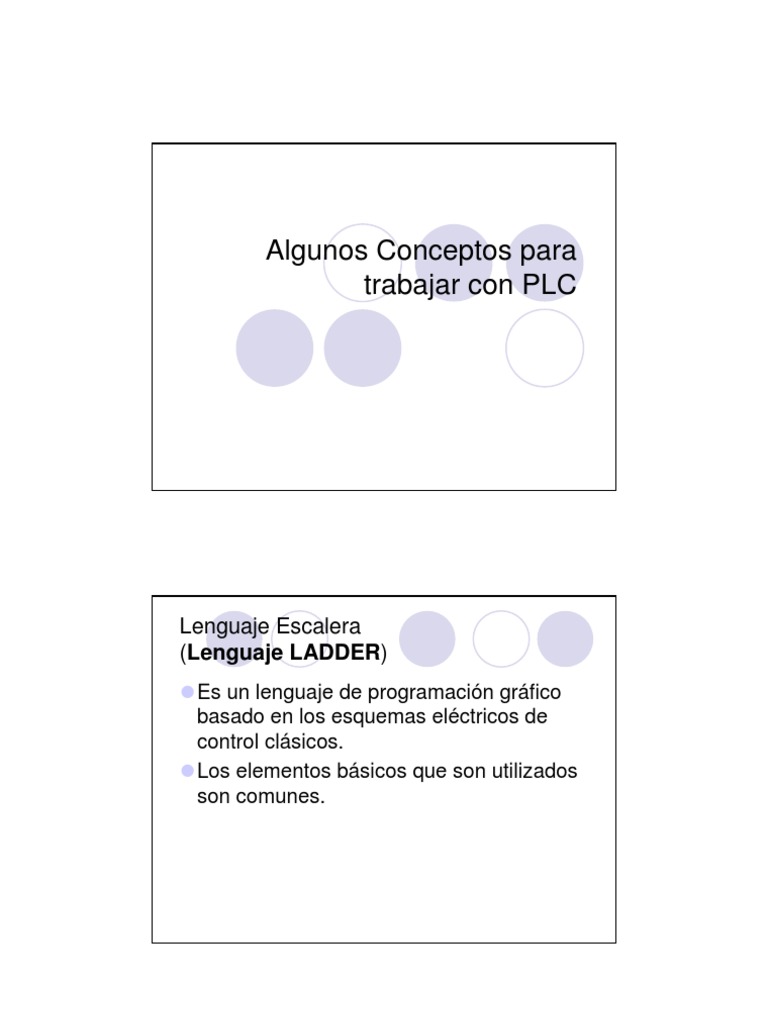 Introducción al Lenguaje Ladder | PDF | Ingenieria Eléctrica ...