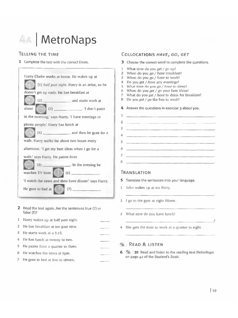 Metronaps: Have, Go, Get 3 Get / Go Go Have Have Get Have Go / Have 6 ...